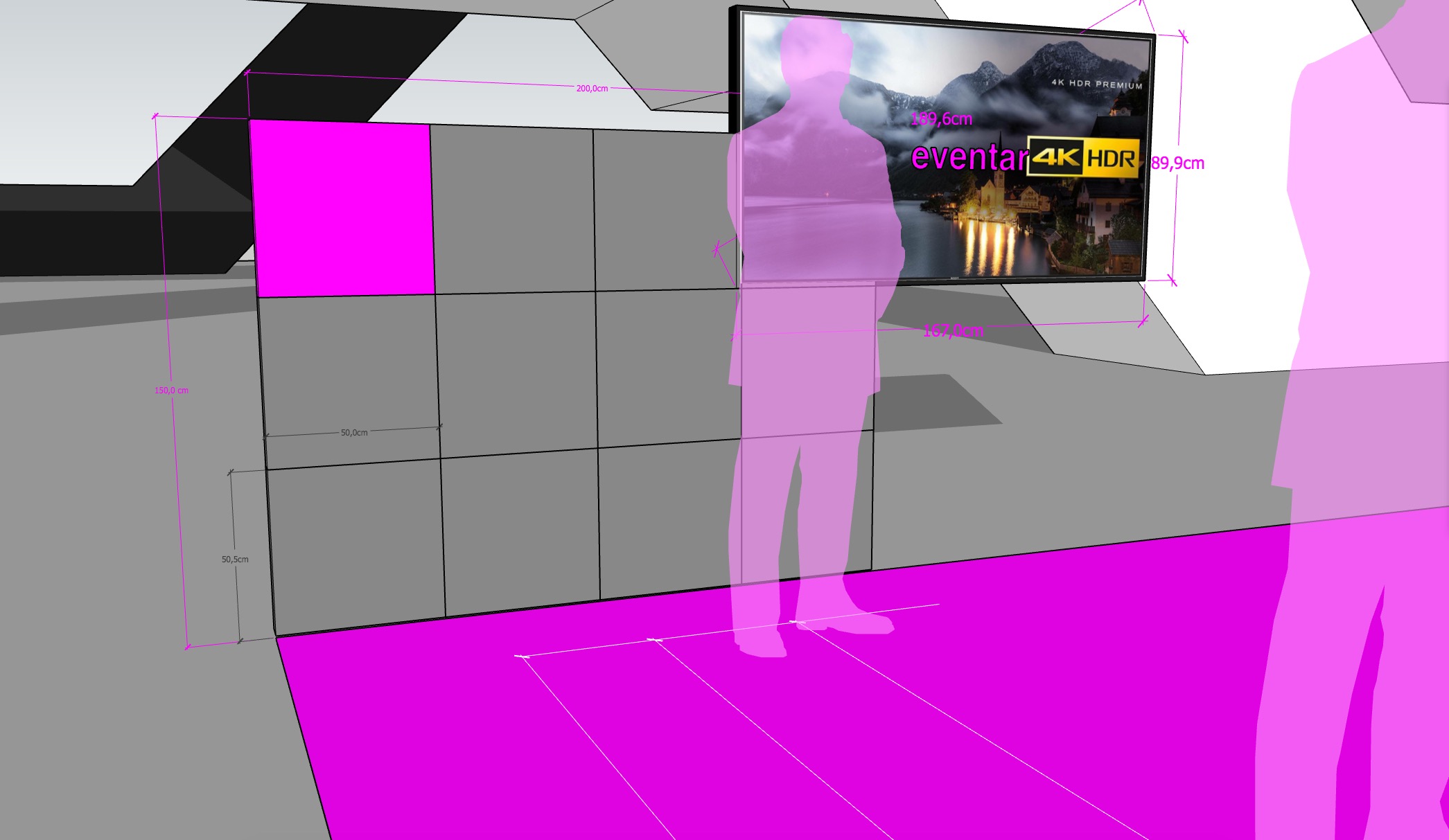 LED Wand Messe Budget